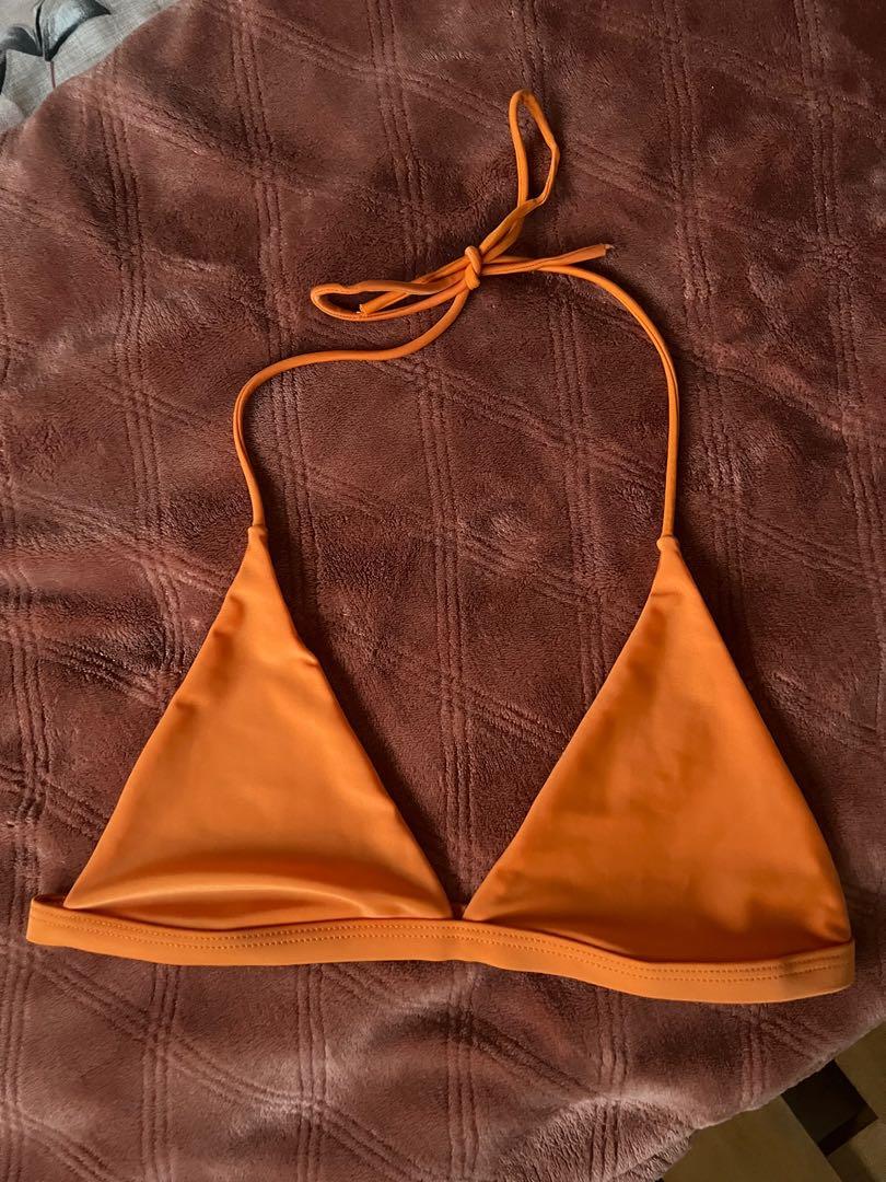 Orange Triangle Bikini Top, Women's Fashion, Swimwear, Bikinis ...