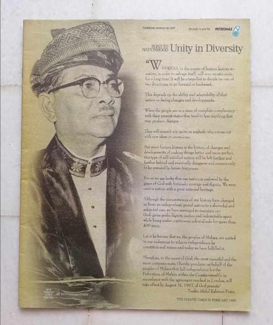 PAPER - SURAT KHABAR EDISI KHAS NEW STRAITS TIMES " 50 YEARS MERDEKA ...
