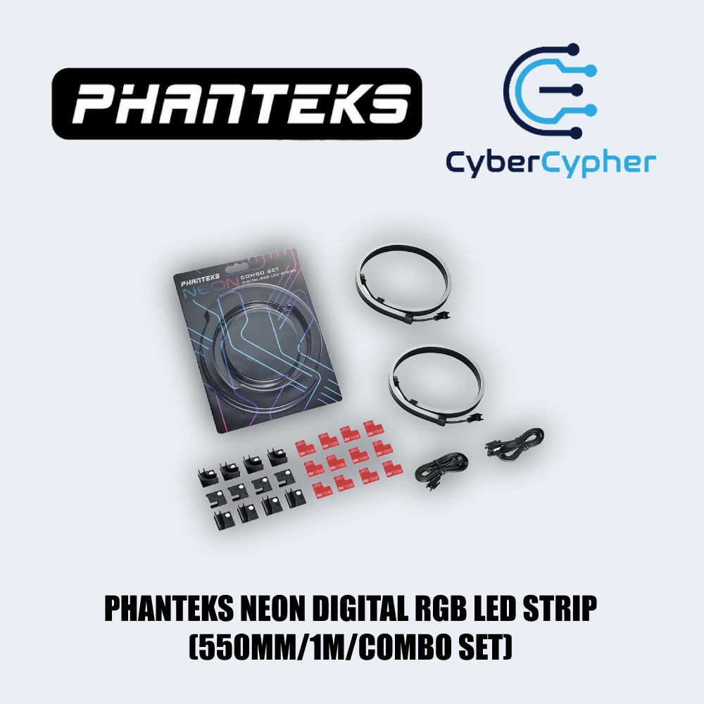 PHANTEKS NEON DIGITAL RGB LED STRIP 550mm / 1M / 2x400mm Combo ...