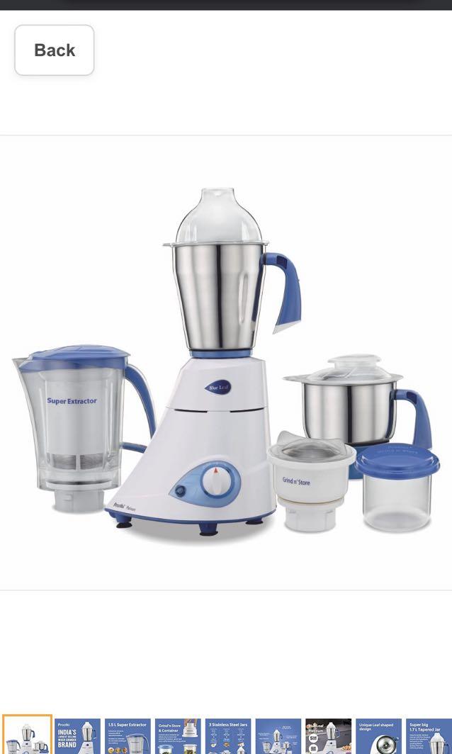 Preeti blue leaf grinder mixer, TV & Home Appliances, Kitchen ...