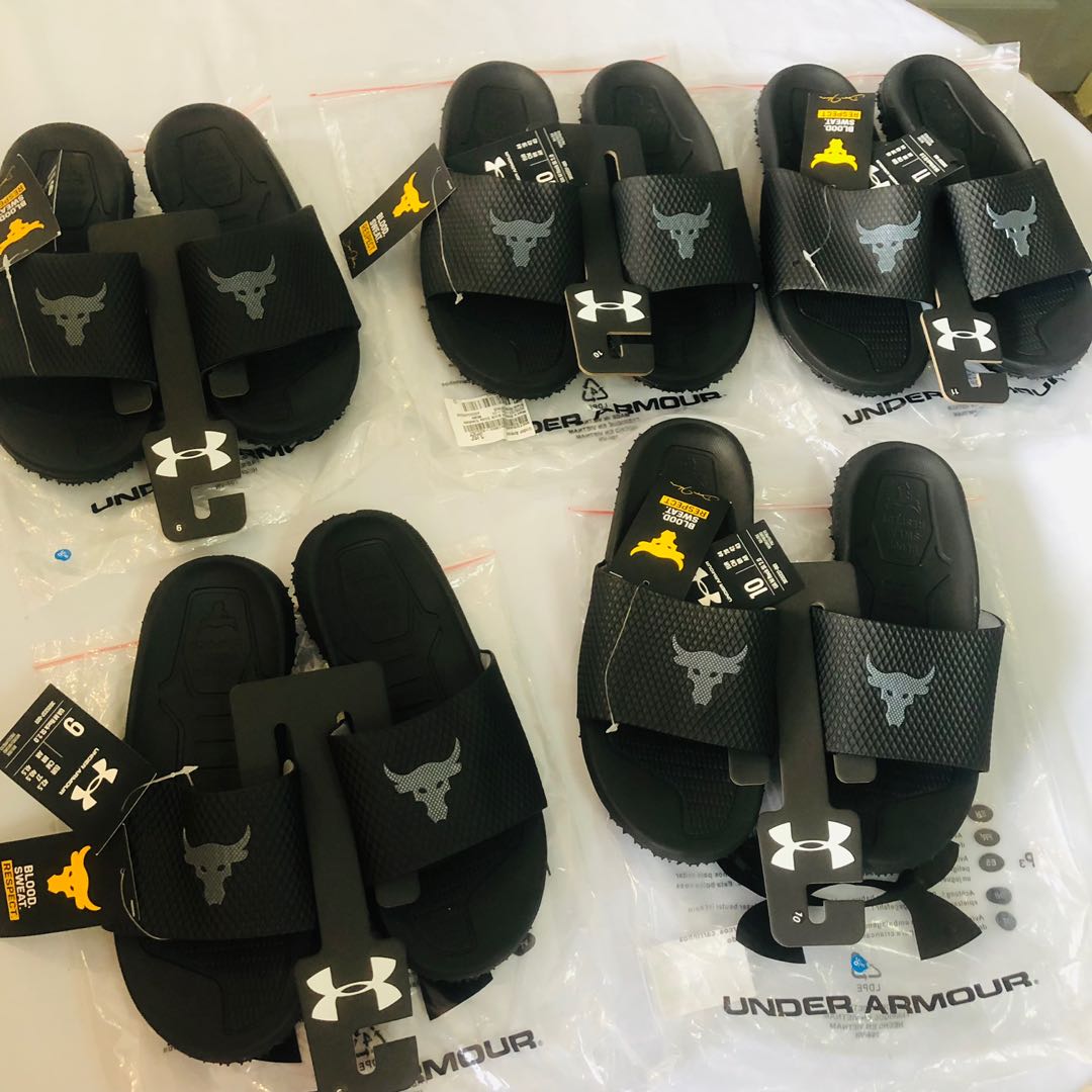 Project Rock Slides, Men's Fashion, Footwear, Slippers & Slides on ...