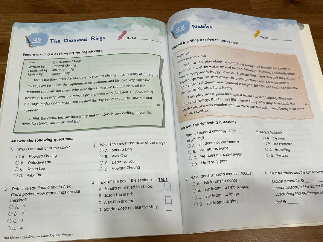 樂思Reading Practice P3, 興趣及遊戲, 書本 & 文具, 書本及雜誌 - 補充練習 - Carousell