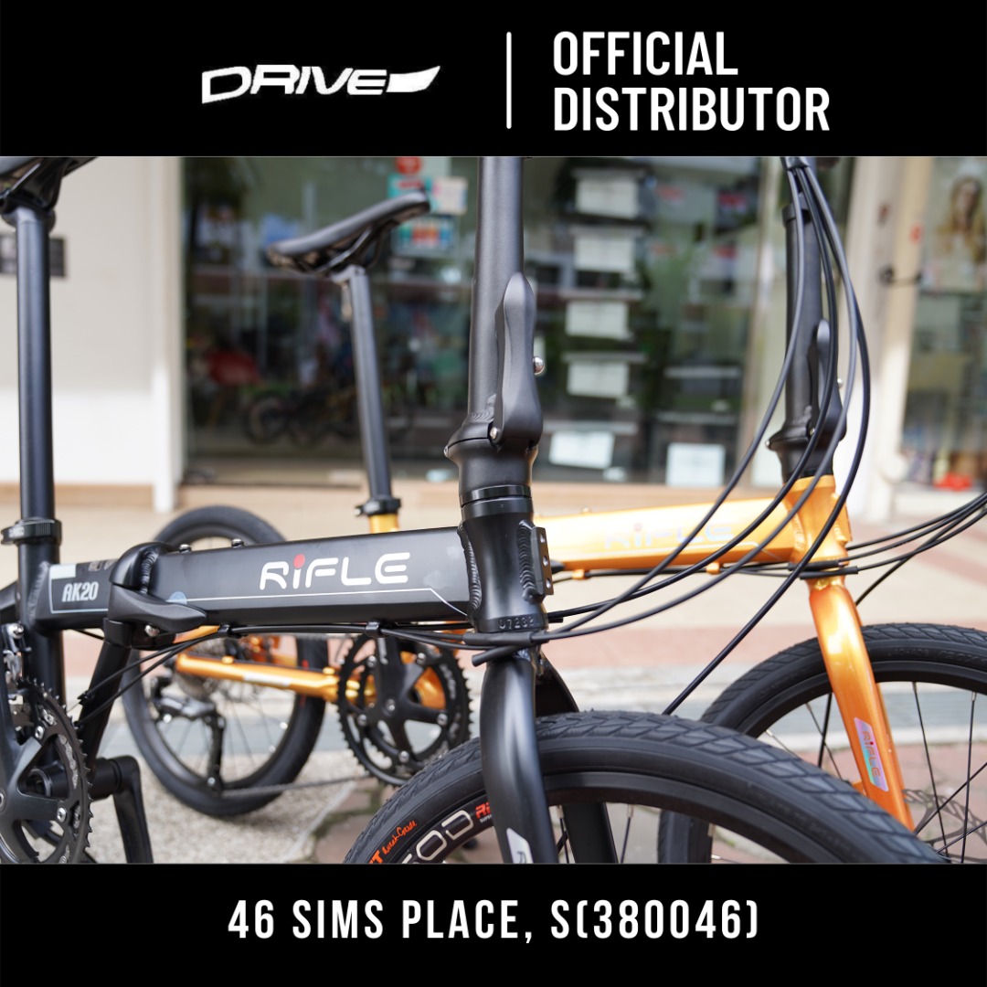 Rifle AK20 Foldable Bicycle 9 Speed / 18 Speed Foldie Gold Black Grey ...