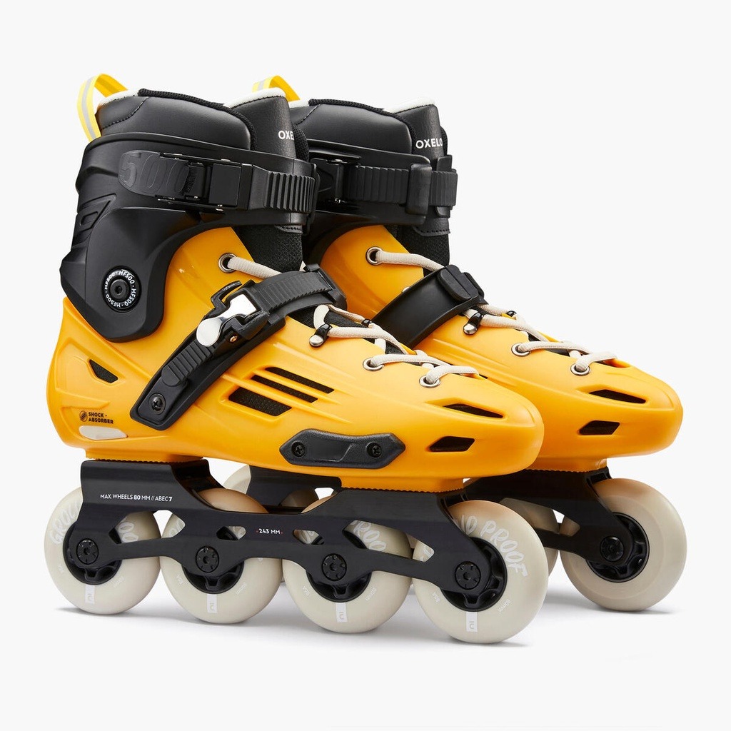 Sepatu Roda Dewasa OXELO MF500 Inline Roller Skates Hardboot Freeride ...
