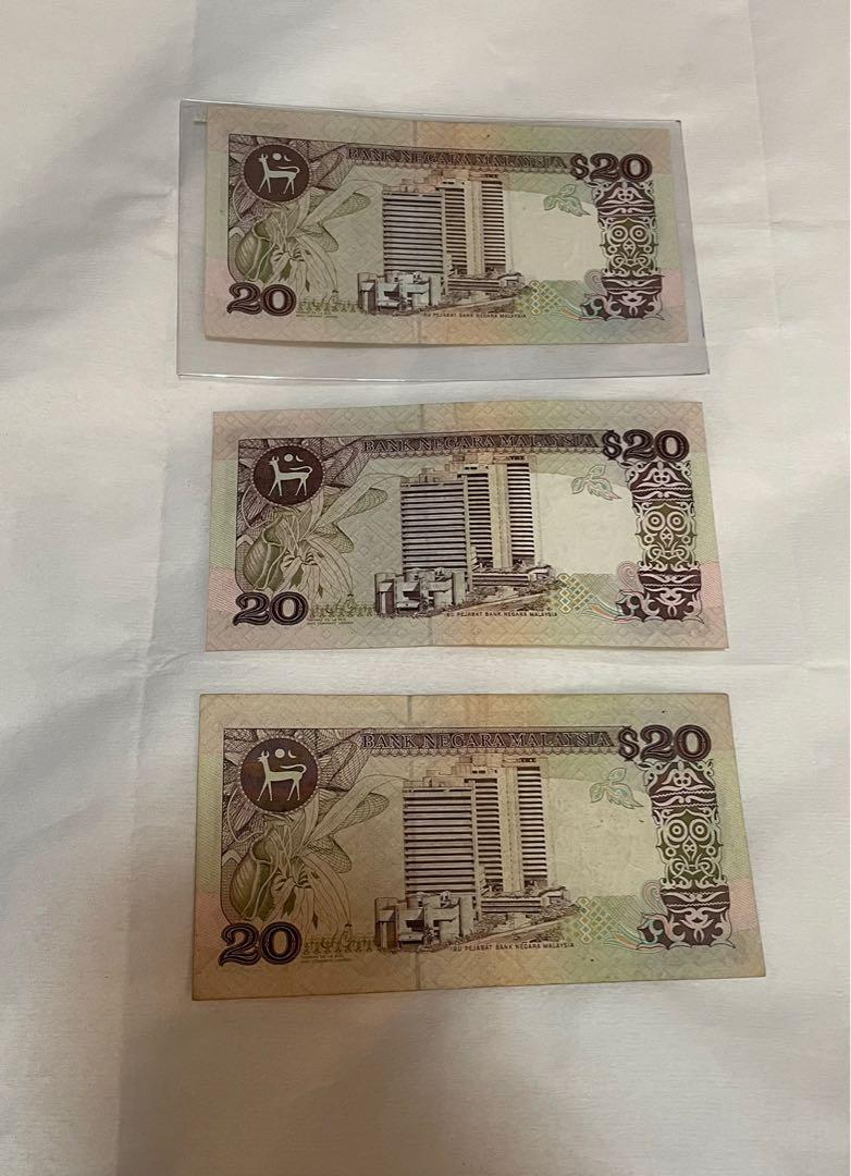 Set of 3 x RM20 Malaysian Ringgit, Hobbies & Toys, Memorabilia ...