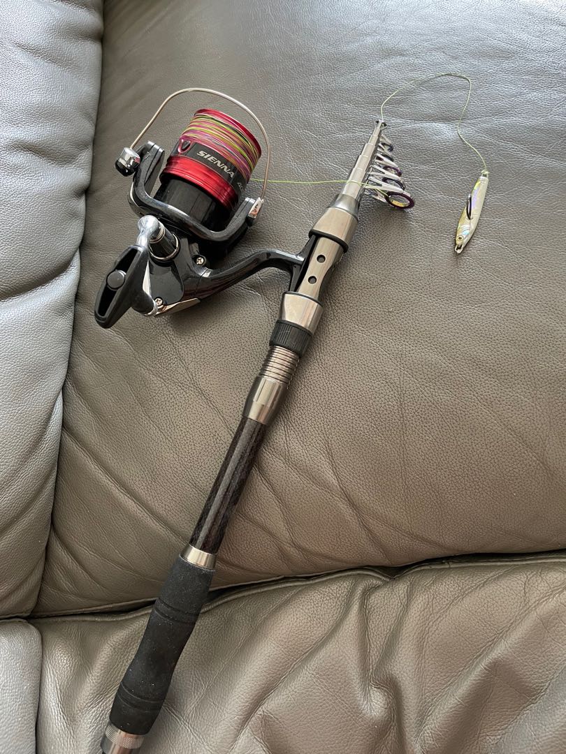 Shimano 4000 with pole (ready to use), Sports Equipment, Fishing on ...