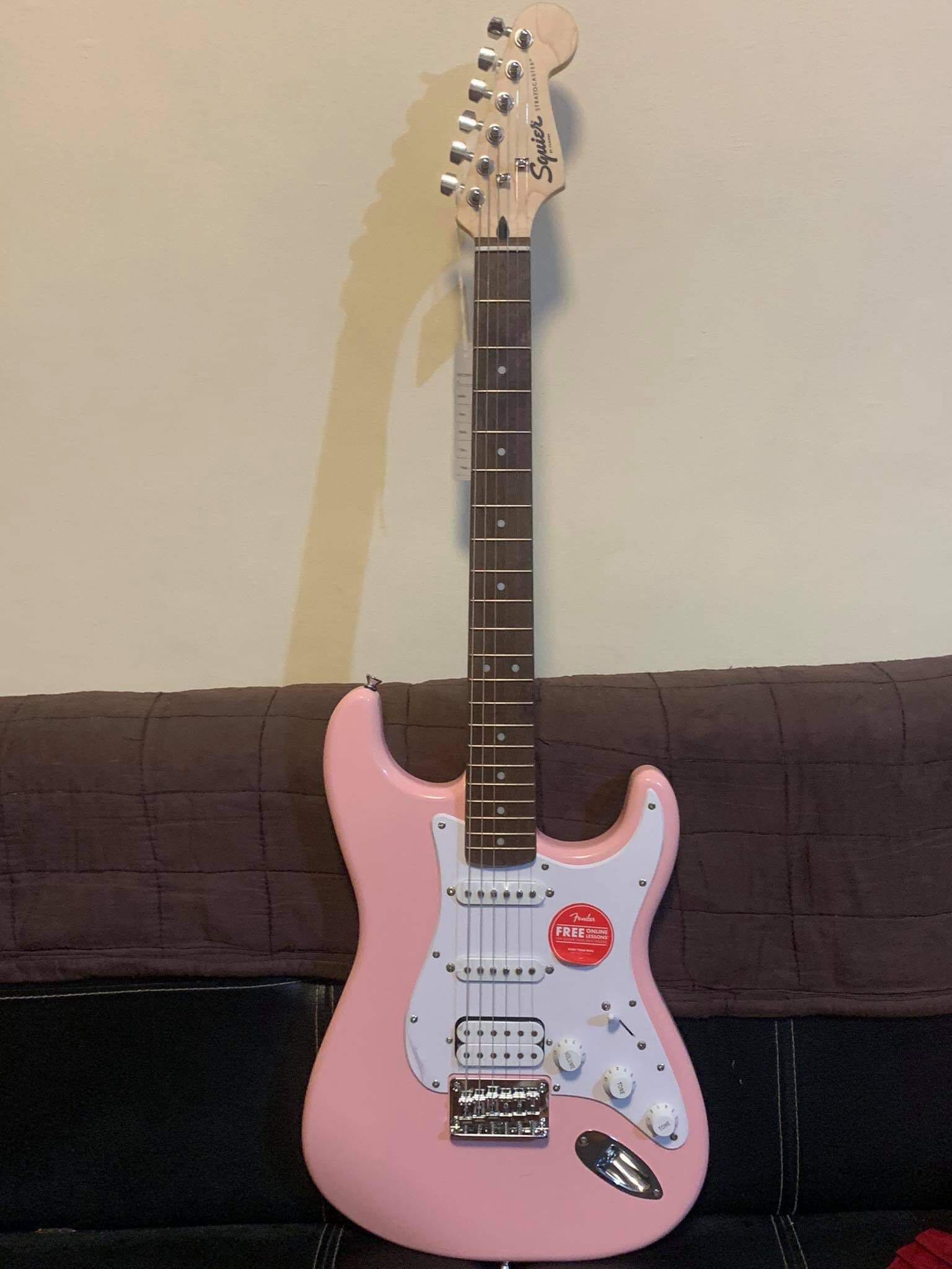 Squier by fender shell pink Stratocaster, Hobbies & Toys, Music & Media ...