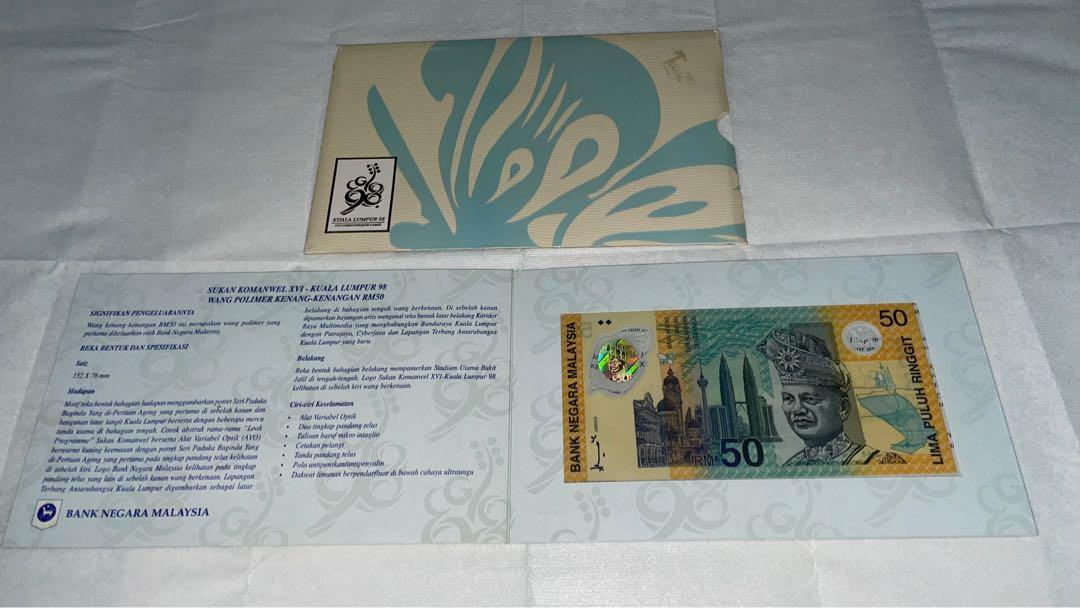SUKOM polymer RM50 / 1998 Malaysia Commonwealth, Hobbies & Toys, Memorabilia & Collectibles ...