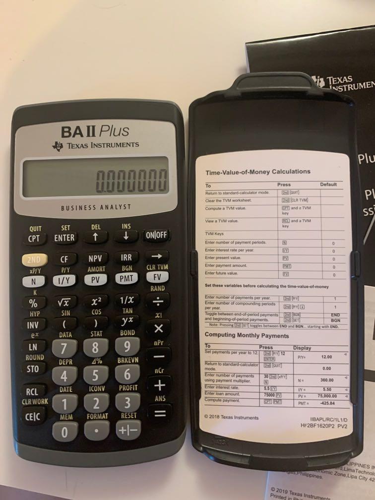 Texas Instruments BAII Plus Financial Calculator, Hobbies & Toys ...