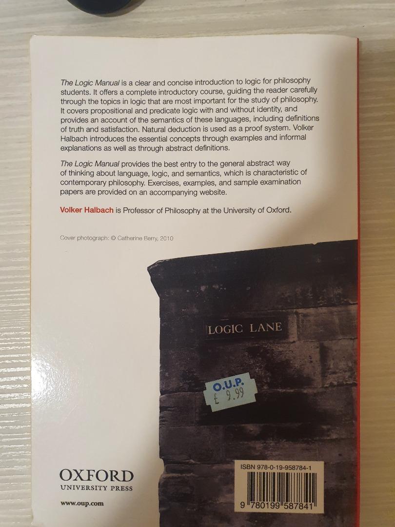 The Logic Manual by Viktor Halbach, Hobbies & Toys, Books & Magazines, Textbooks on Carousell