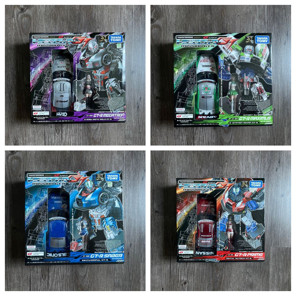 Takara Tomy Transformers GT-R GT-01 Prime, GT-02 Saber, GT-03 Megatron ...