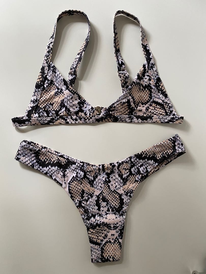 Two Piece Snakeskin, Women's Fashion, Swimwear, Bikinis & Swimsuits on ...