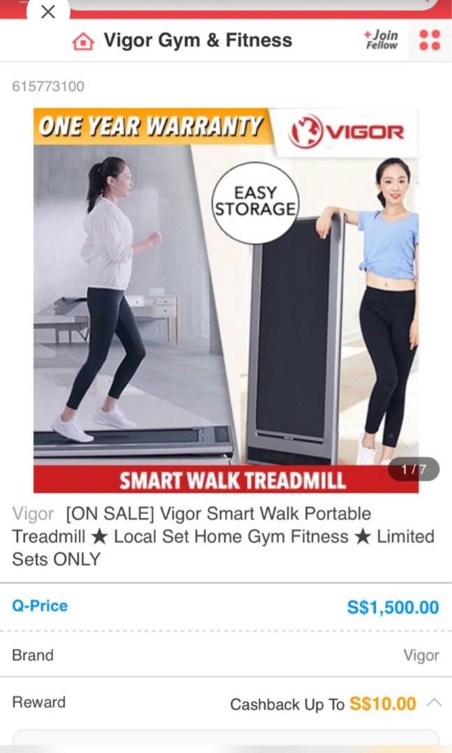 Vigor Treadmill and Walking Machine, Sports Equipment, Exercise ...