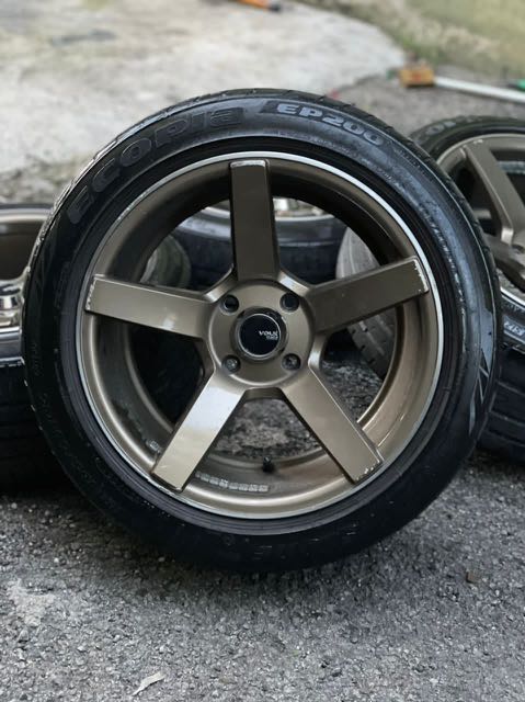 vossen 15 inch sports rim saga flx tyre 70%, Auto Accessories on Carousell