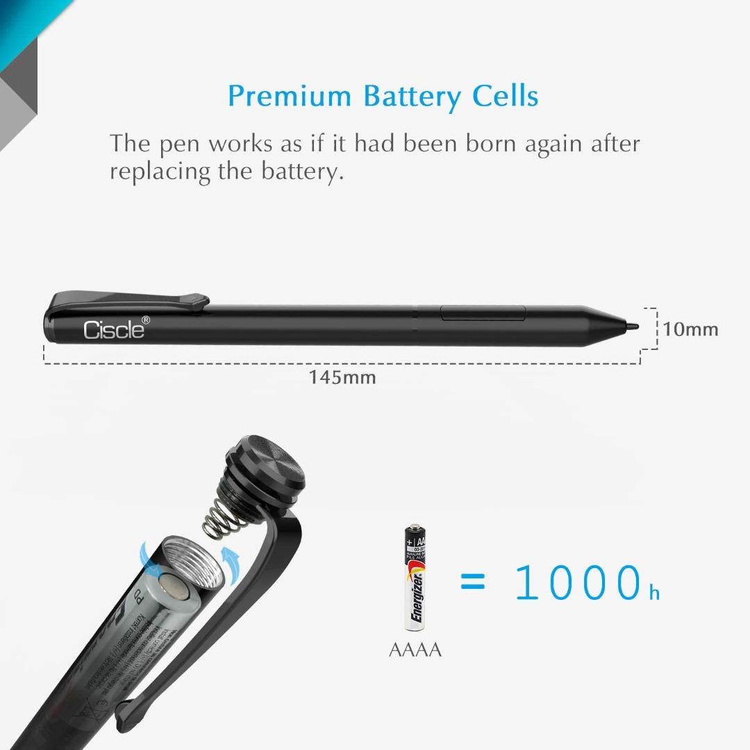 [1580] Ciscle Surface Pen, Digital Stylus Pen with High-Precision 1.0 ...