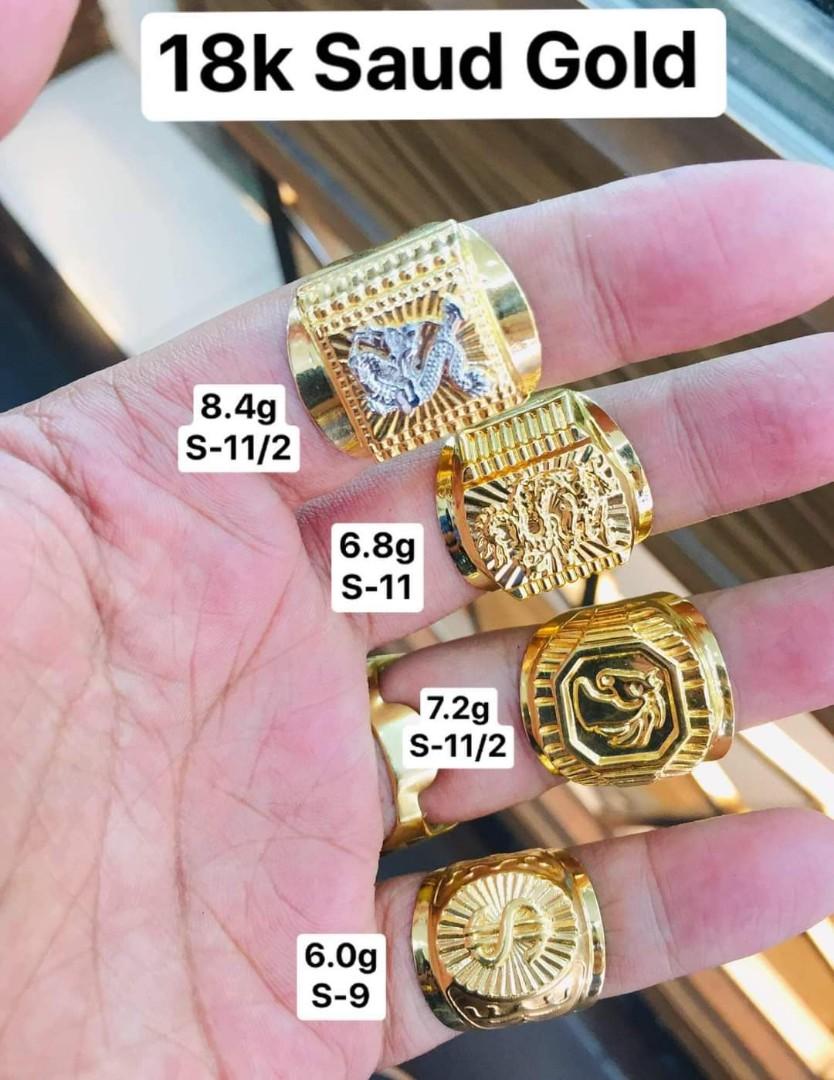 18K Saudi Gold men's ring, Women's Fashion, Jewelry & Organizers, Rings ...