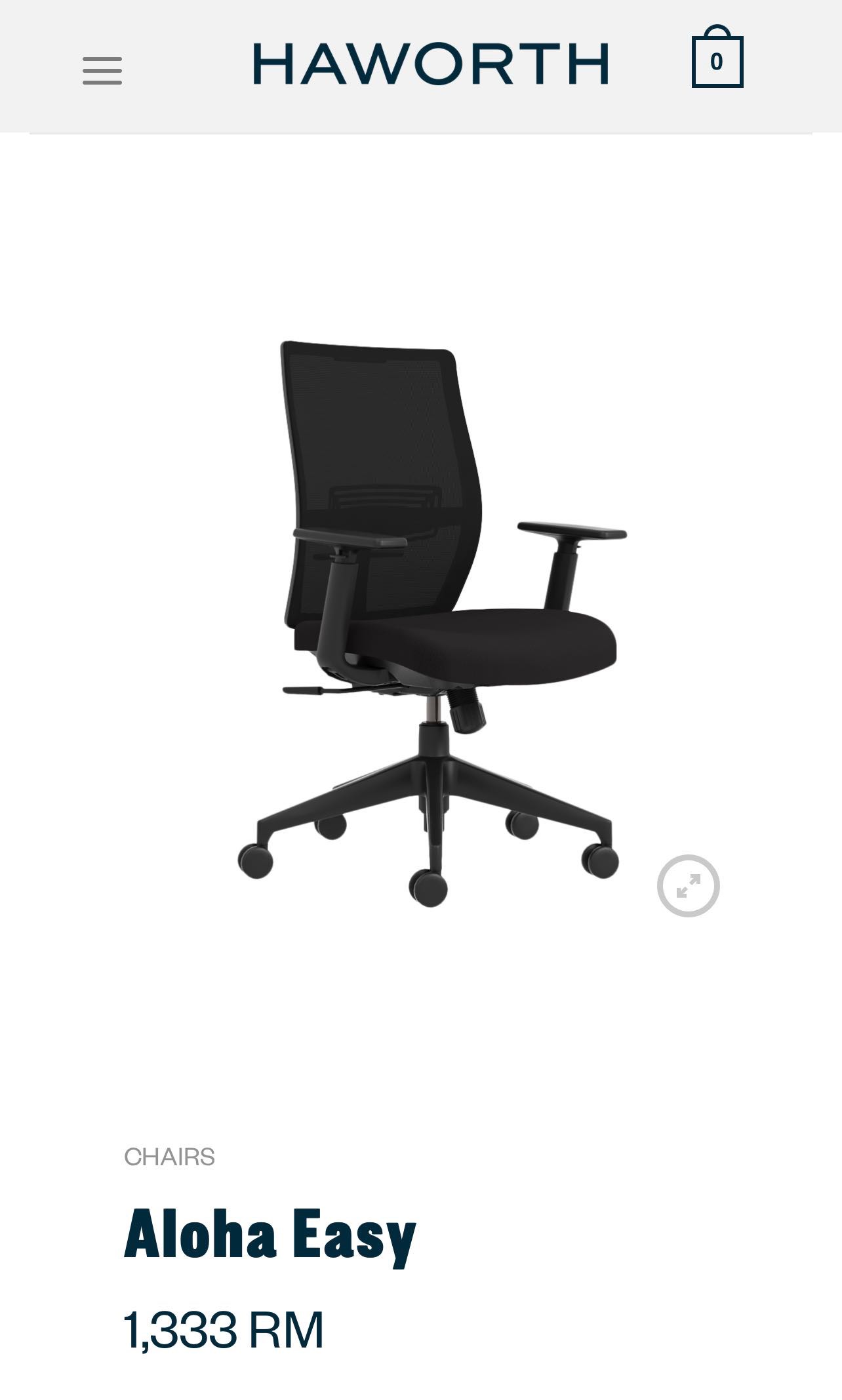 1 day reduce clearance HAWORTH ALOHA EASY CHAIR, Furniture & Home ...