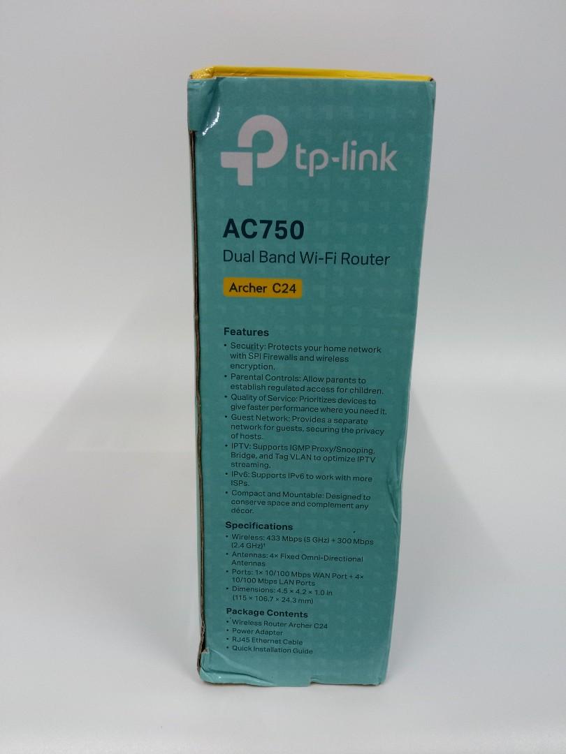 Archer C24 AC750 Dual-Band Wi-Fi Router SN/2211097003685, Computers ...