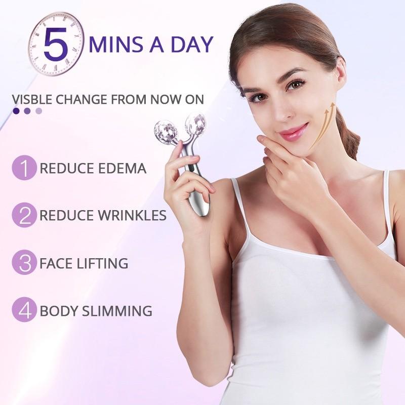 3d Y Shape Roller Massager Facial Neck Massage Relaxation Face Lift