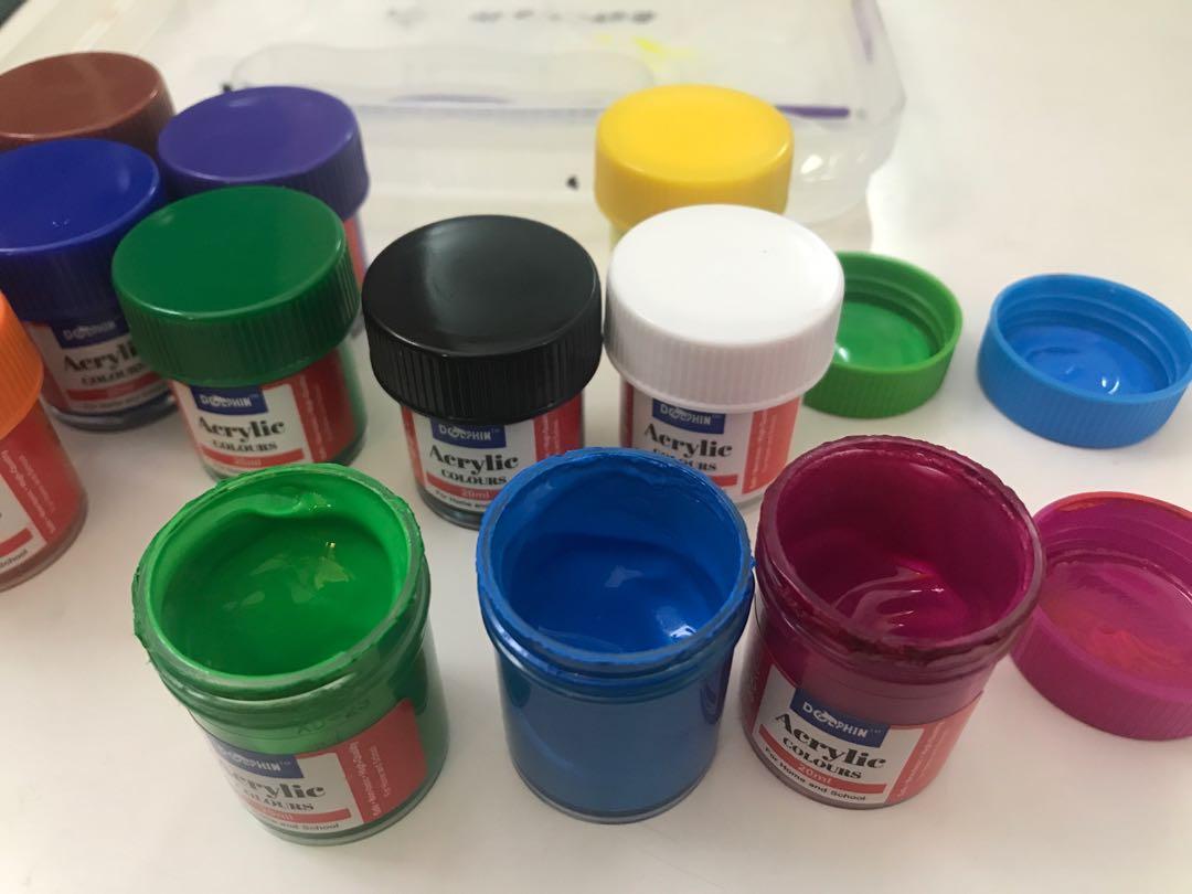 Acrylic Colour (12 colours), Hobbies & Toys, Stationery & Craft, Art ...