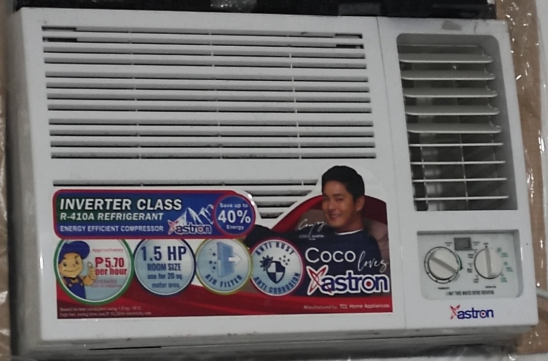 Aircon Astron 1.5 HP Inverter type, Furniture & Home Living, Furniture ...