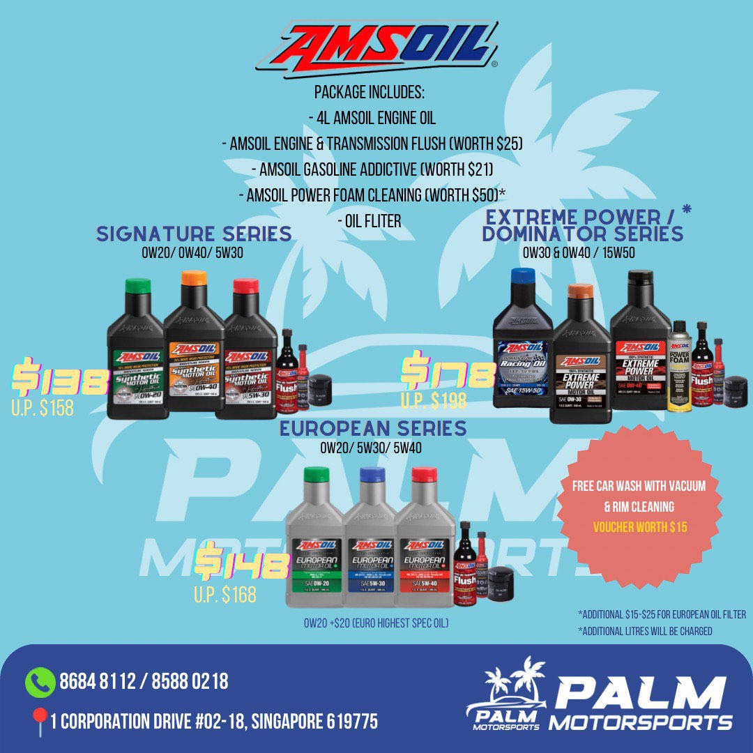 AMSOIL ENGINE OIL SERVICING PROMO, Car Accessories, Car Workshops ...
