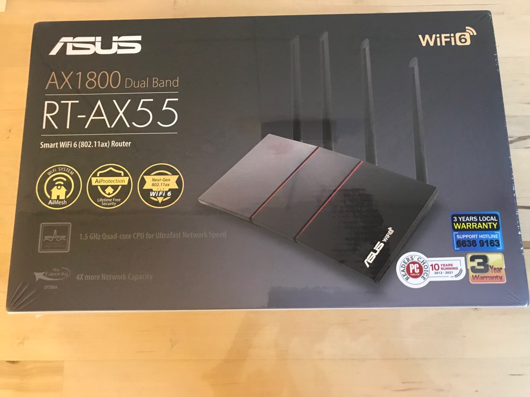 Asus AX1800 Dual Band RT-AX55 Router, Computers & Tech, Parts ...