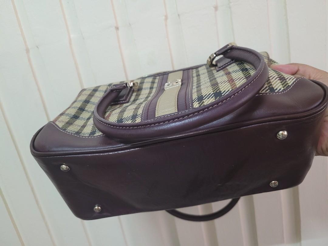 DAKS leather and pvc handbag, Women's Fashion, Bags & Wallets, Purses & Pouches on Carousell