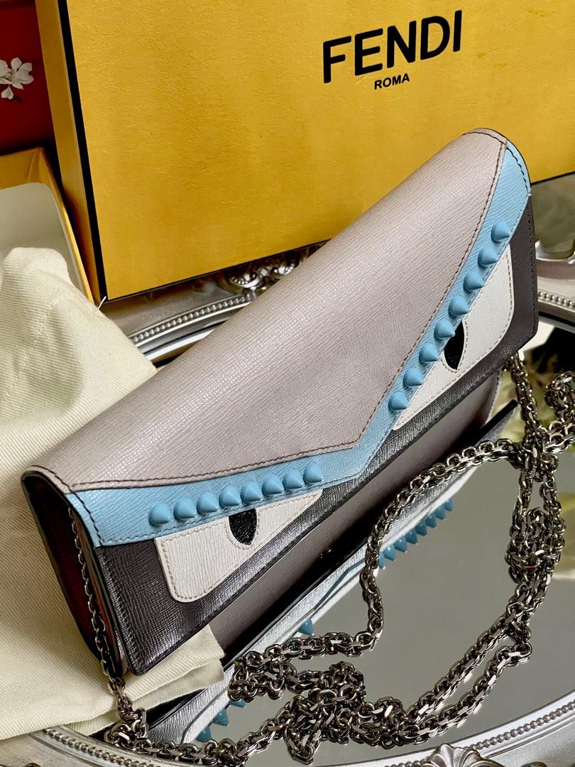 Authentic Fendi Roma Monster Flap Wallet on Chain WOC, Luxury, Bags ...