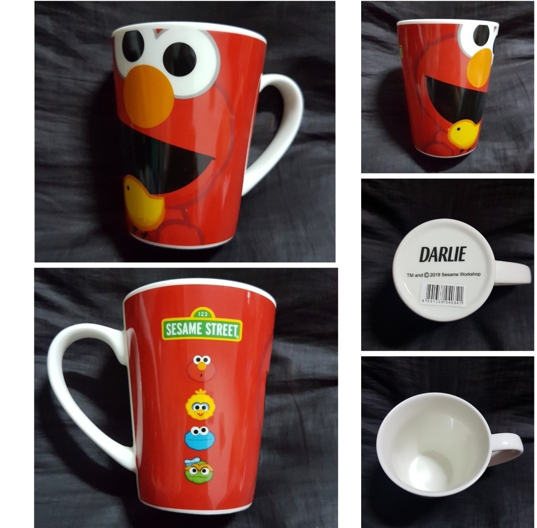 Authentic Rare Official Sesame Street Elmo Ceramic Mug with Handle ...