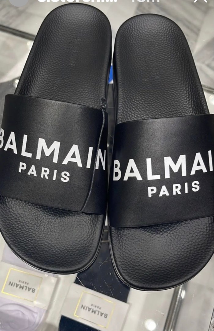 Balmain Slides, Men's Fashion, Footwear, Slippers & Slides on Carousell