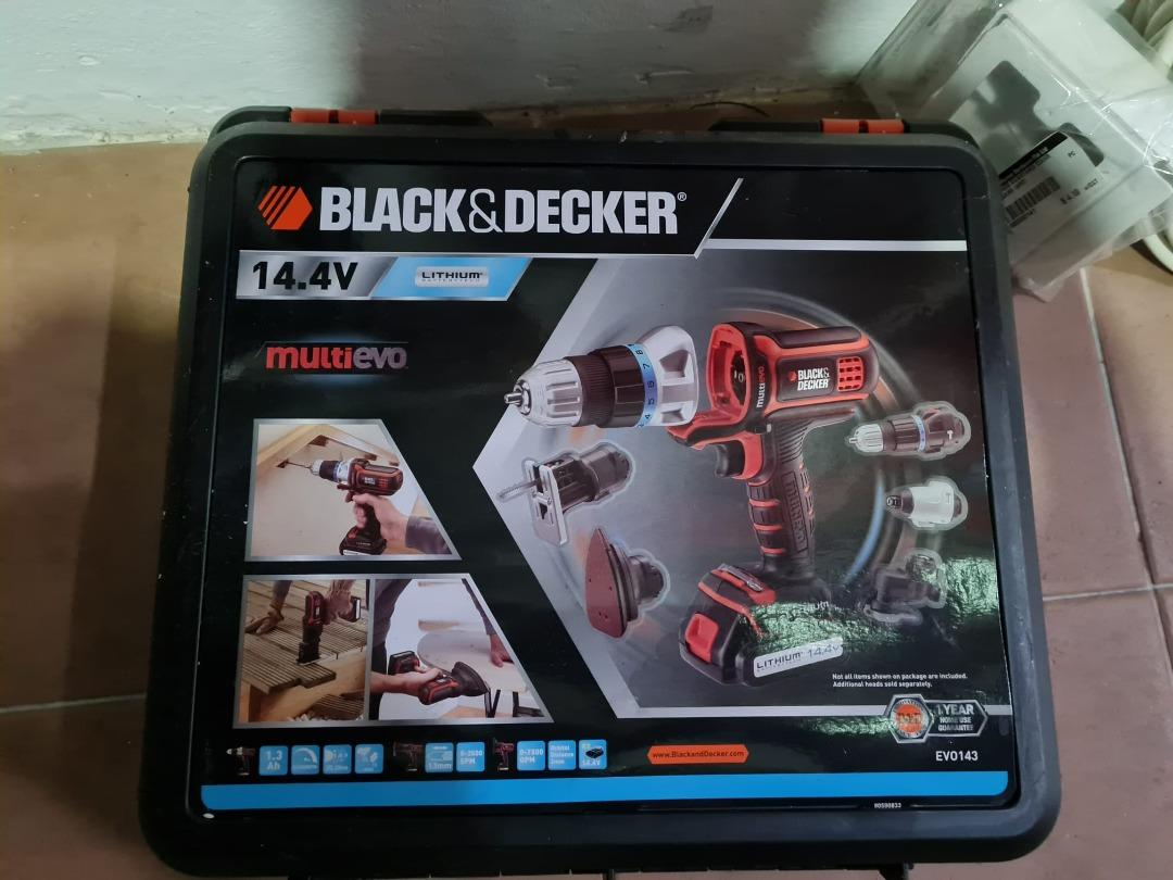 Black & Decker 14.4V Lithium Multi Drill Jigsaw, Sander, Drill Driver, Furniture & Home Living ...