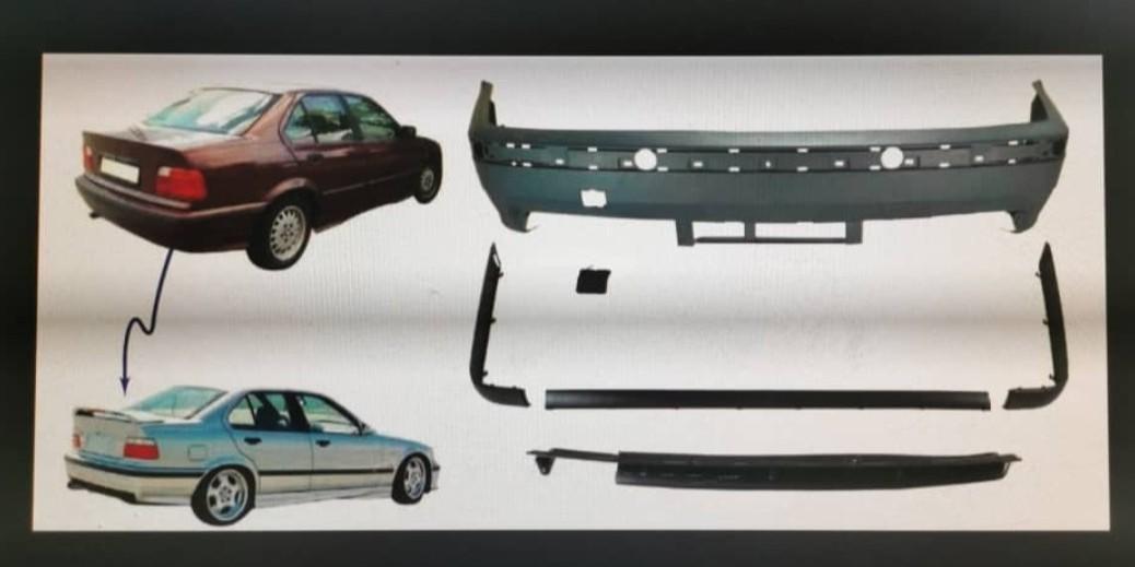 BMW E36 M3 Rear Bumper Complete Set, Auto Accessories on Carousell