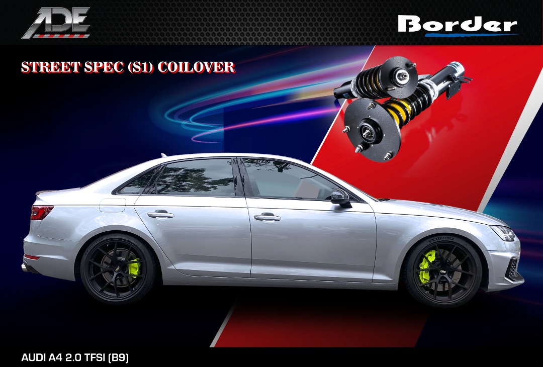 BORDER STREET SPEC (S1) COILOVER ON AUDI A4 2.0 TFSI (B9), Car ...
