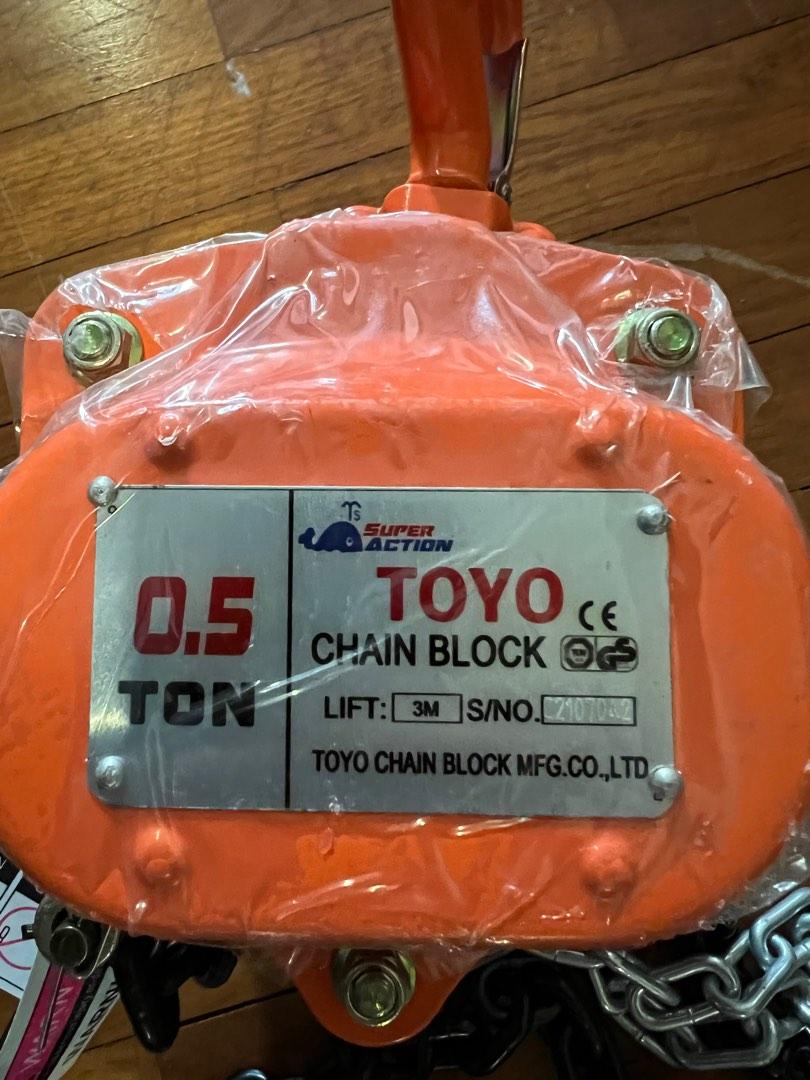 Chain hoist (Toyo chain block model cb-t, 0.5 ton x 2.5 m, Everything ...