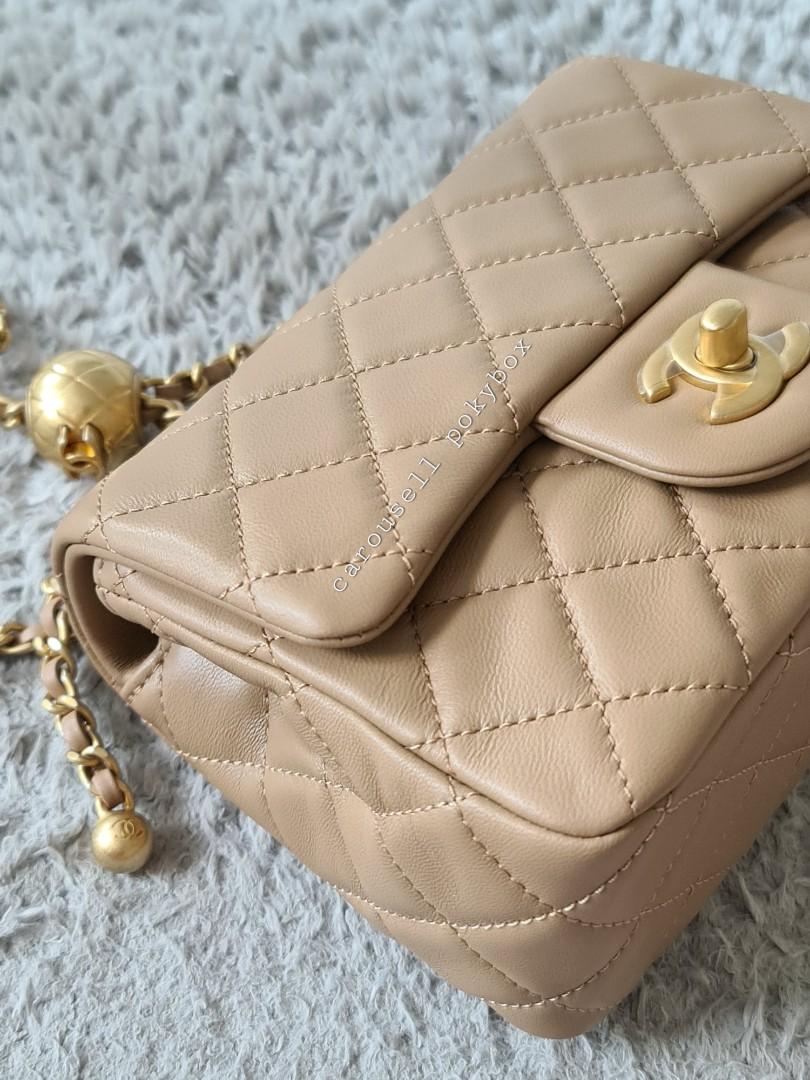 CHANEL 22B Classic Mini Square Flap, Women's Fashion, Bags & Wallets ...
