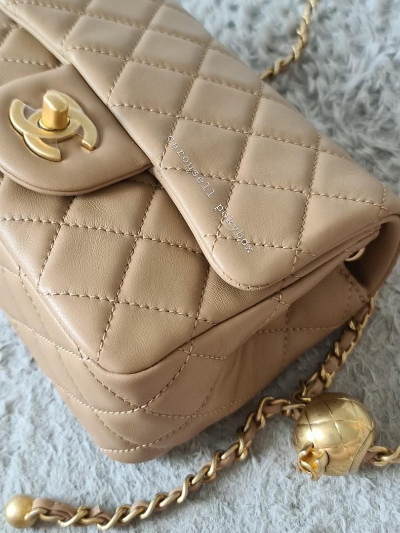 CHANEL 22B Classic Mini Square Flap, Women's Fashion, Bags & Wallets ...