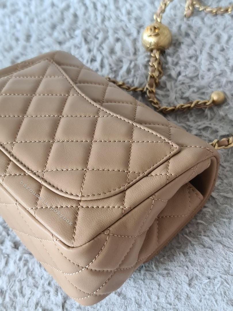 CHANEL 22B Classic Mini Square Flap, Women's Fashion, Bags & Wallets ...