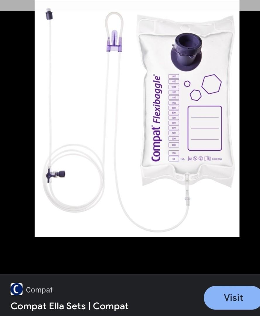 Compat Ella set milk feeding bag, Health & Nutrition, Medical Supplies ...