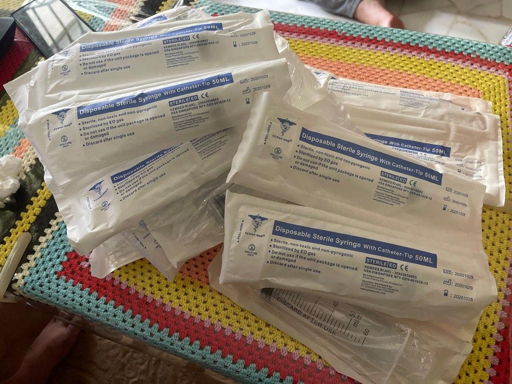 Cosmo Med disposable Sterile Syringe with Catheter tip 50ml, Health ...