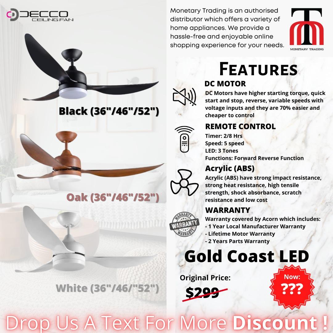 [FREE INSTALLATION] Decco Ceiling Fans, Furniture & Home Living ...