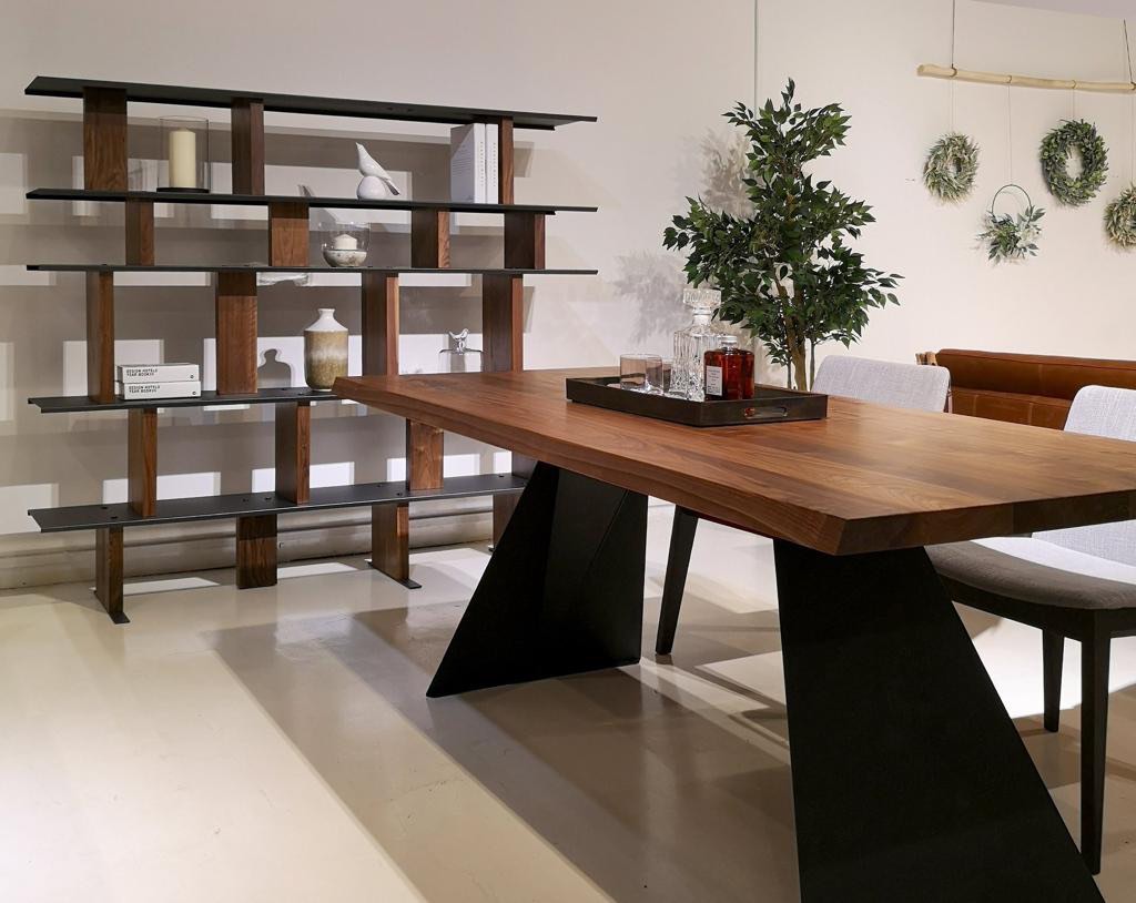 Prestige affairs Franco 180 Shelf - Solid Black Walnut, Furniture ...