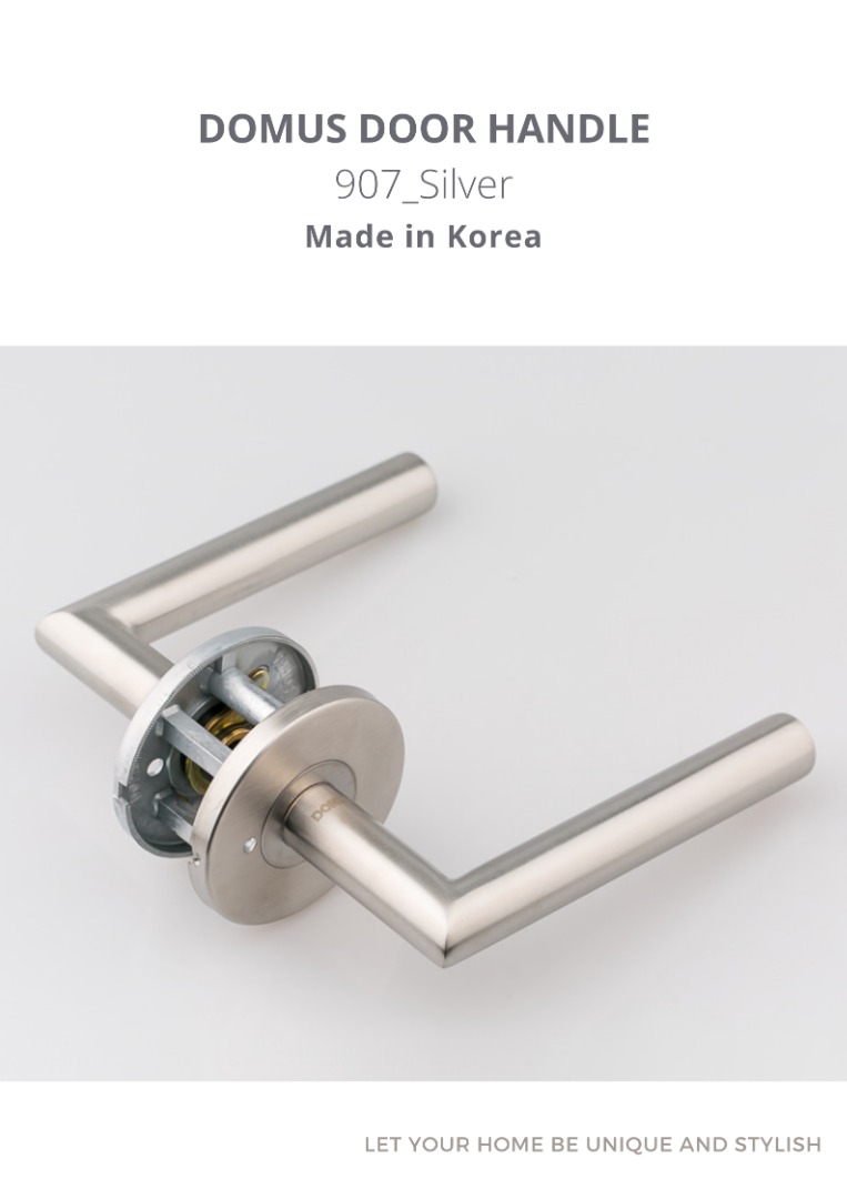 [DOMUS] Door Handle 907 Silver, Furniture & Home Living, Security ...