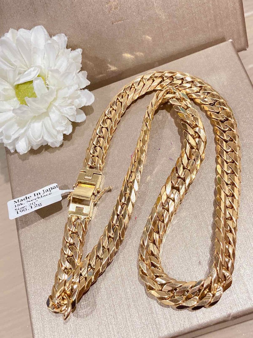 Double lock yg 18k Necklace, Women's Fashion, Jewelry & Organizers ...