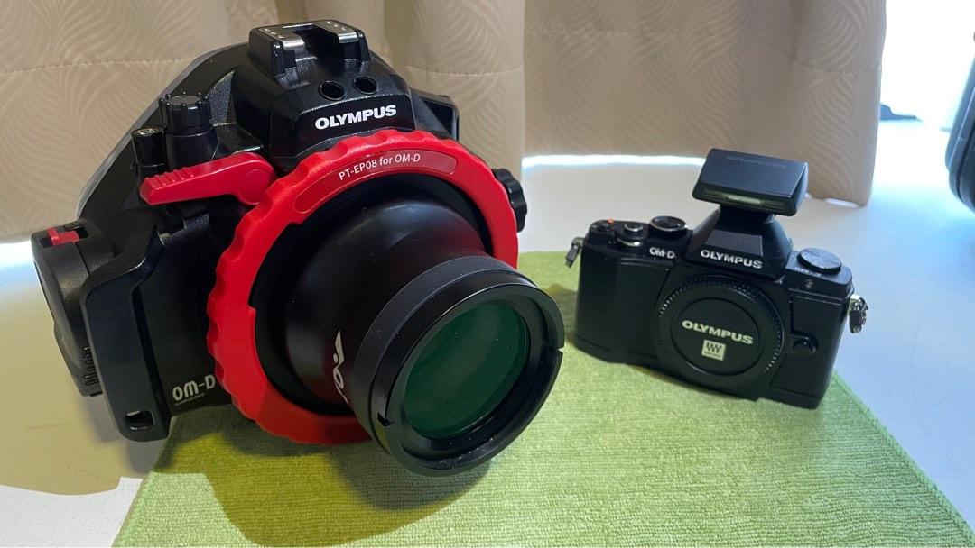 Em5 mk1 with underwater housing, Photography, Cameras on Carousell