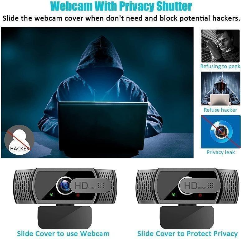 H2188 Eyonme W6 Webcam HD 1080p Web Camera with Microphone USB PC ...