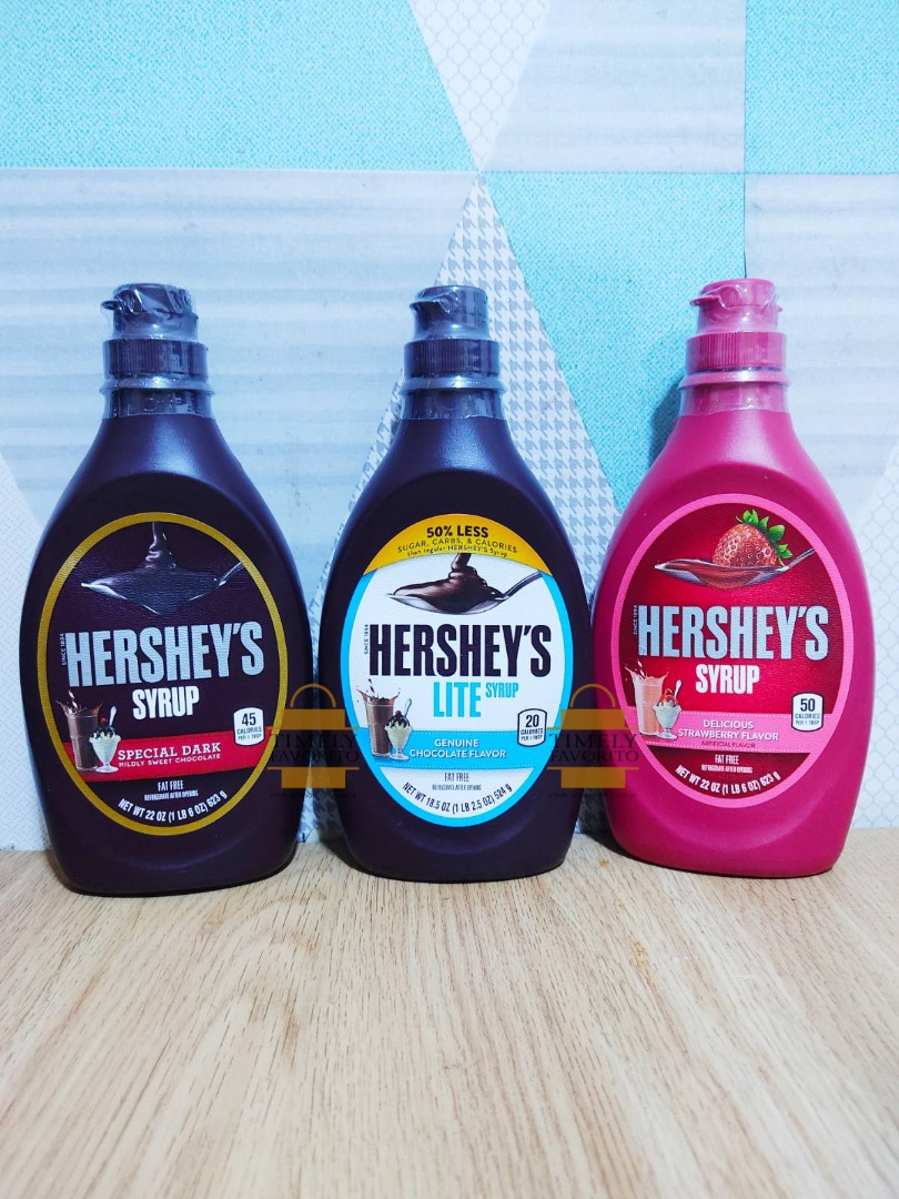 HERSHEY'S Special Dark/Strawberry/Chocolate Lite Syrup 623g, Food ...