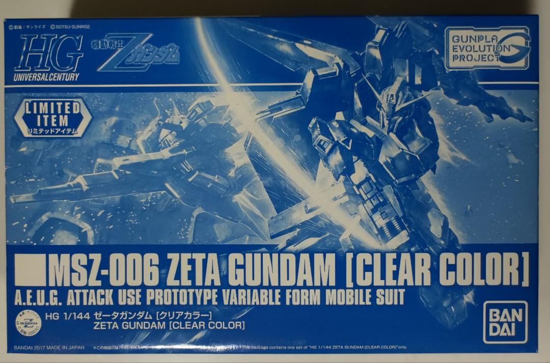 HG 1/144 MSZ-006 Zeta Gundam [Clear Color], Hobbies & Toys, Toys & Games on Carousell
