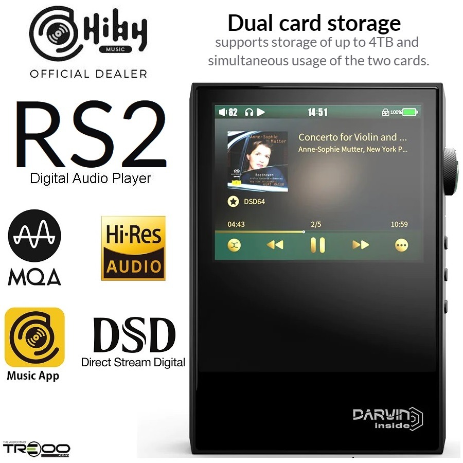 HiBy RS2 Digital Audio Player, Audio, Portable Music Players on Carousell