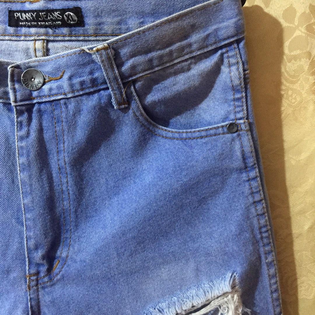 Highwaist Tattered Boyfried Jeans, Women's Fashion, Bottoms, Jeans on ...